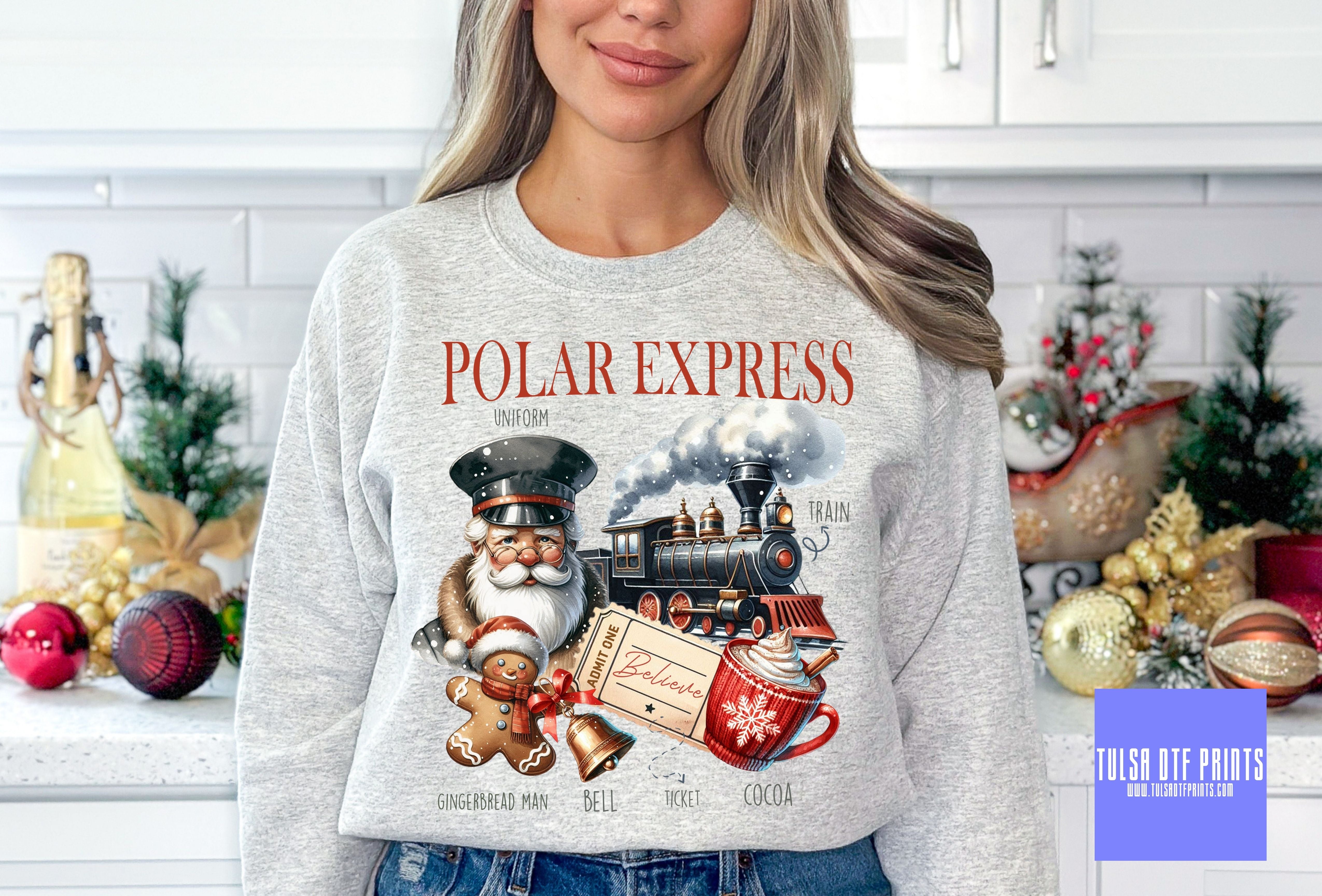 DTF CHRISTMAS TRAIN EXPRESS TRANSFER – Tulsa DTF Prints
