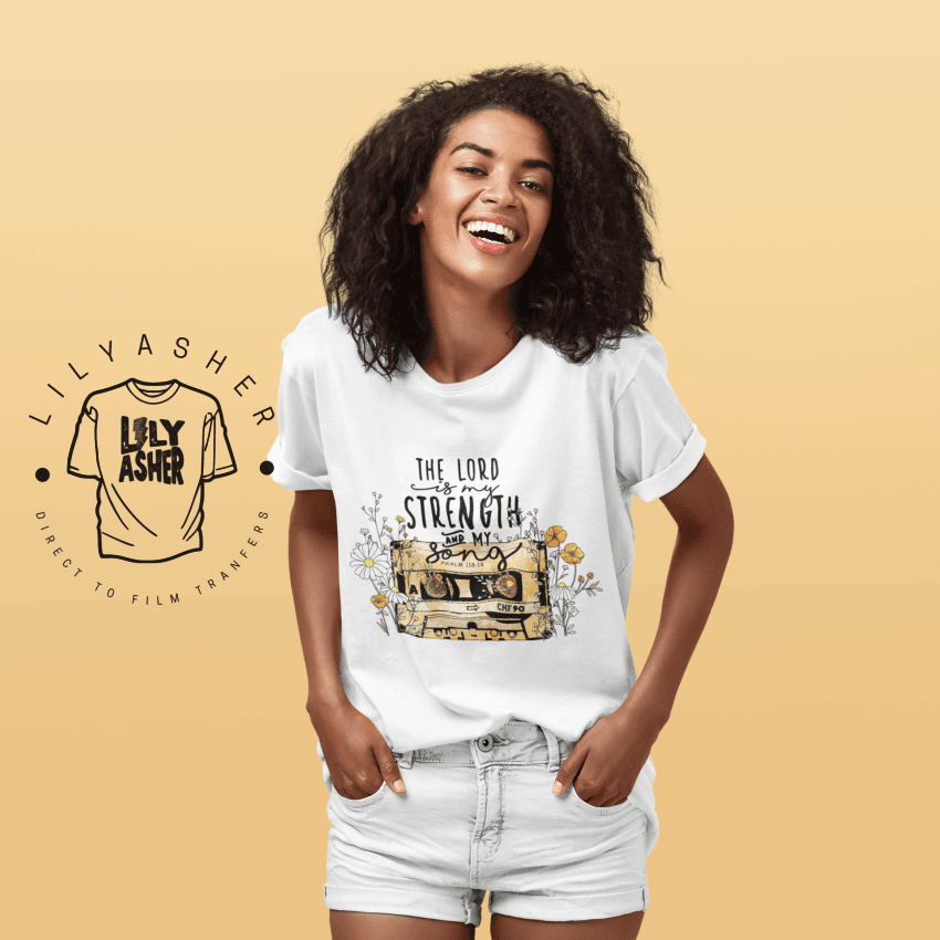 DTF THE LORD IS MY STRENGTH TRANSFER – Tulsa DTF Prints