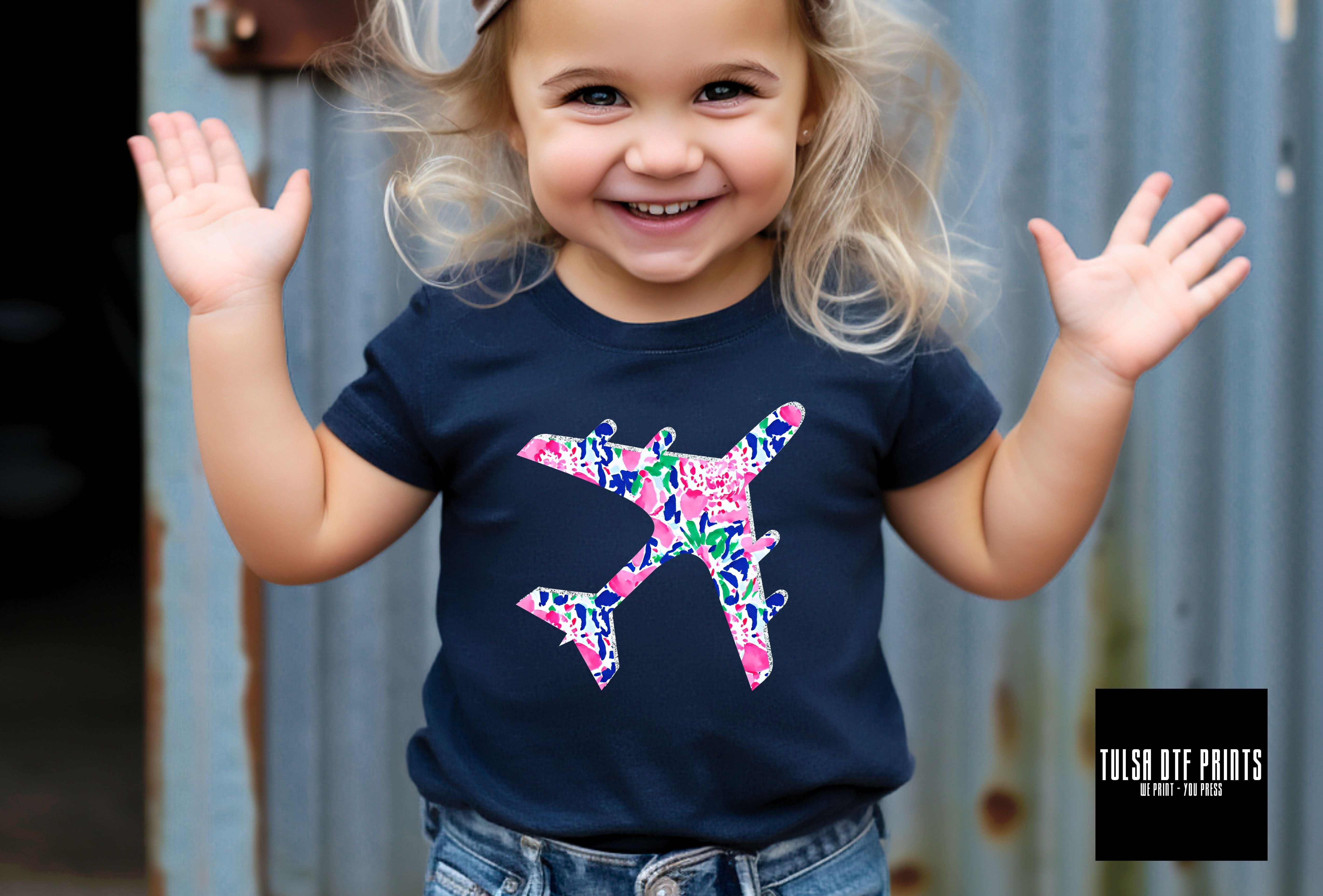 DTF PREPPY AIRPLANE TRANSFER – Tulsa DTF Prints