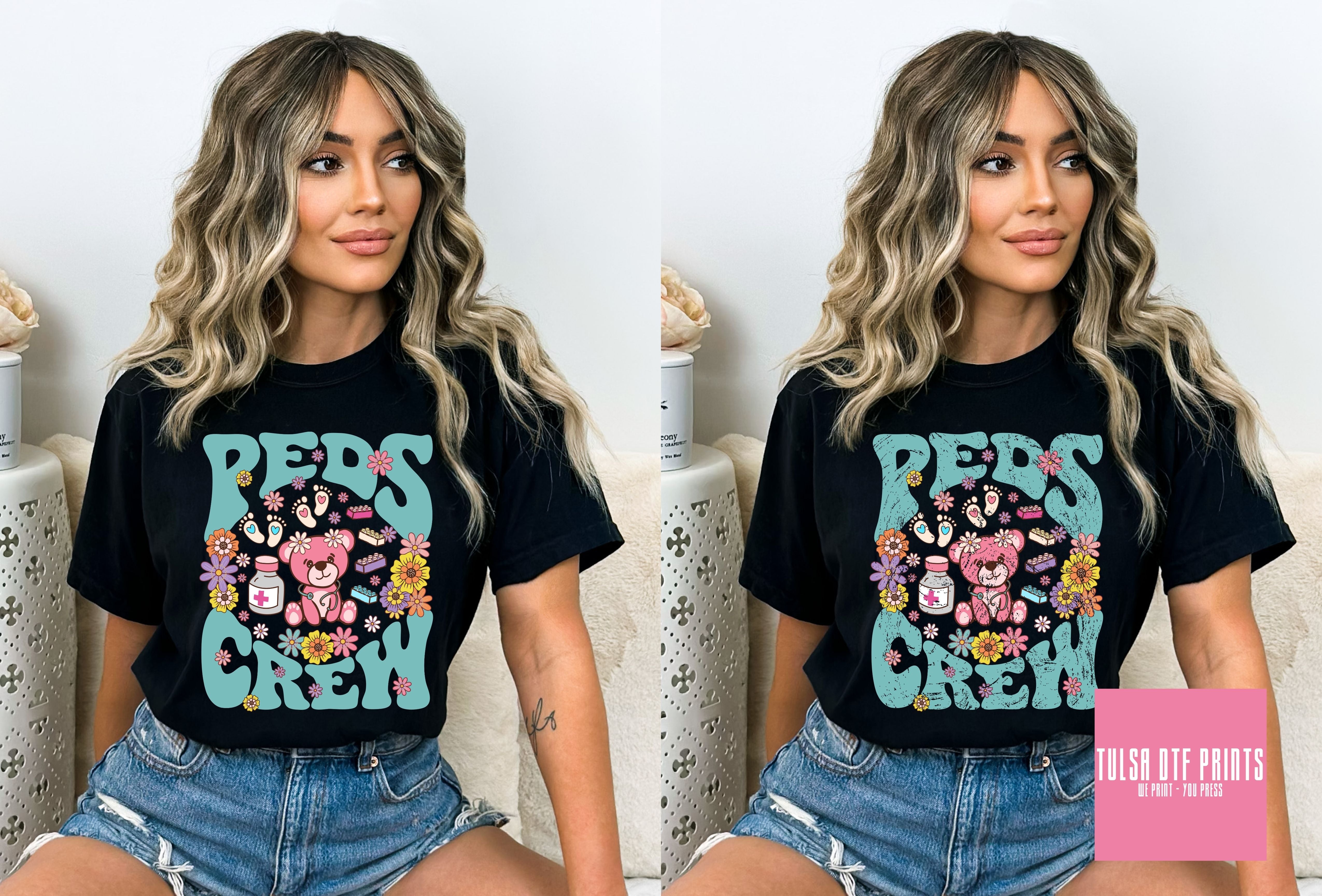 DTF PEDS CREW RETRO TRANSFER – Tulsa DTF Prints