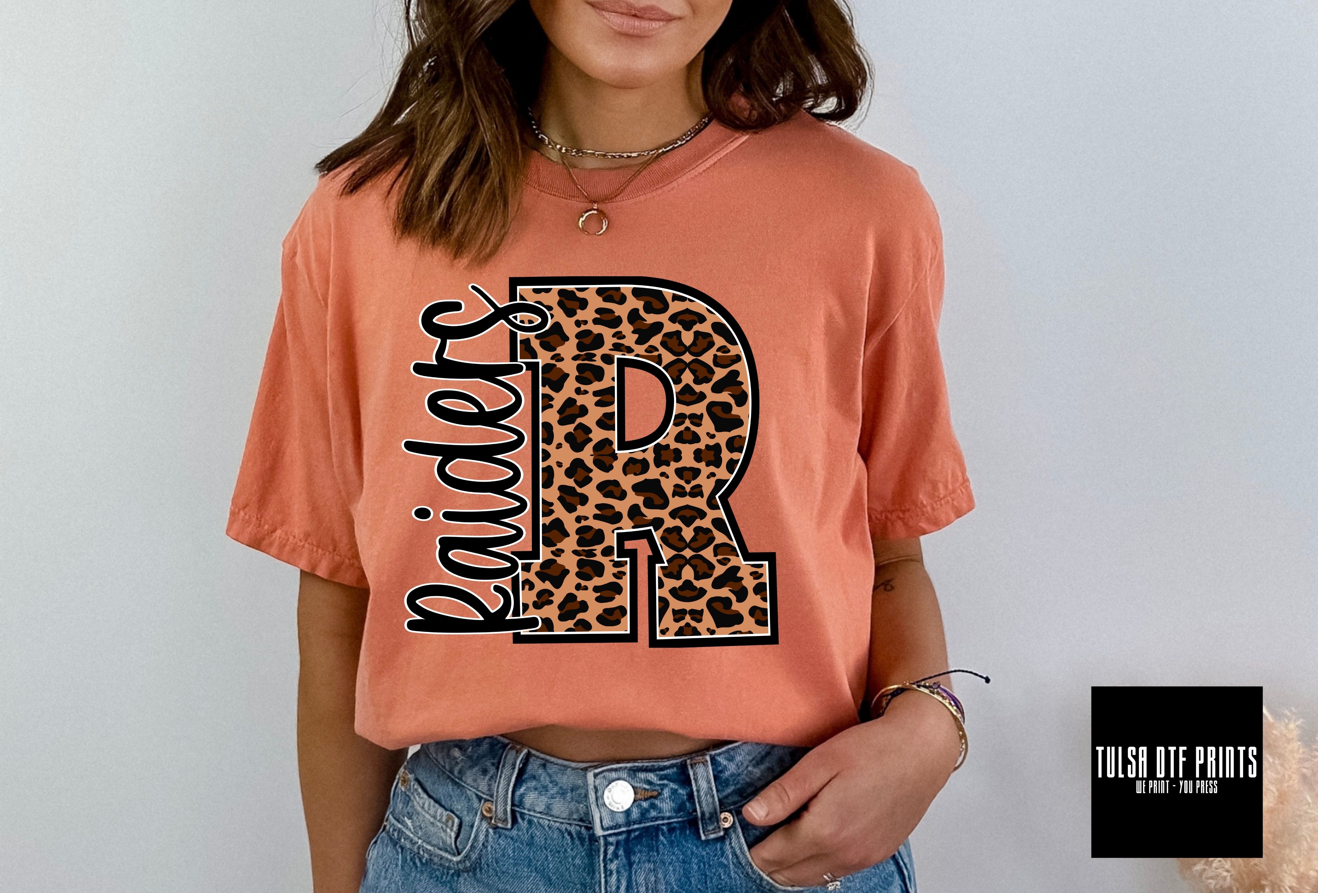 DTF RAIDERS LEOPARD PRINT MASCOT TRANSFER – Tulsa DTF Prints