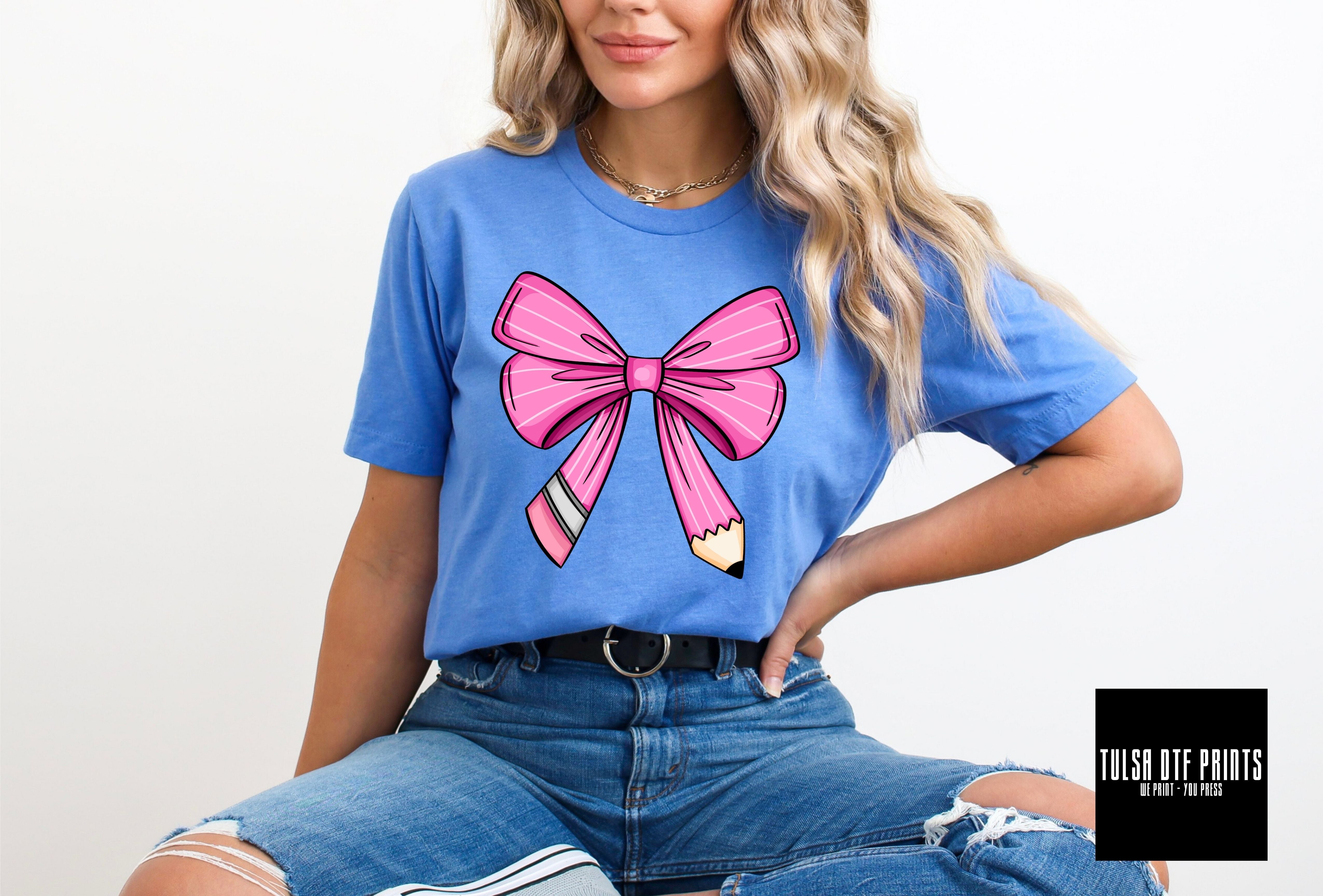 DTF PINK PENCIL COQUETTE TRANSFER – Tulsa DTF Prints