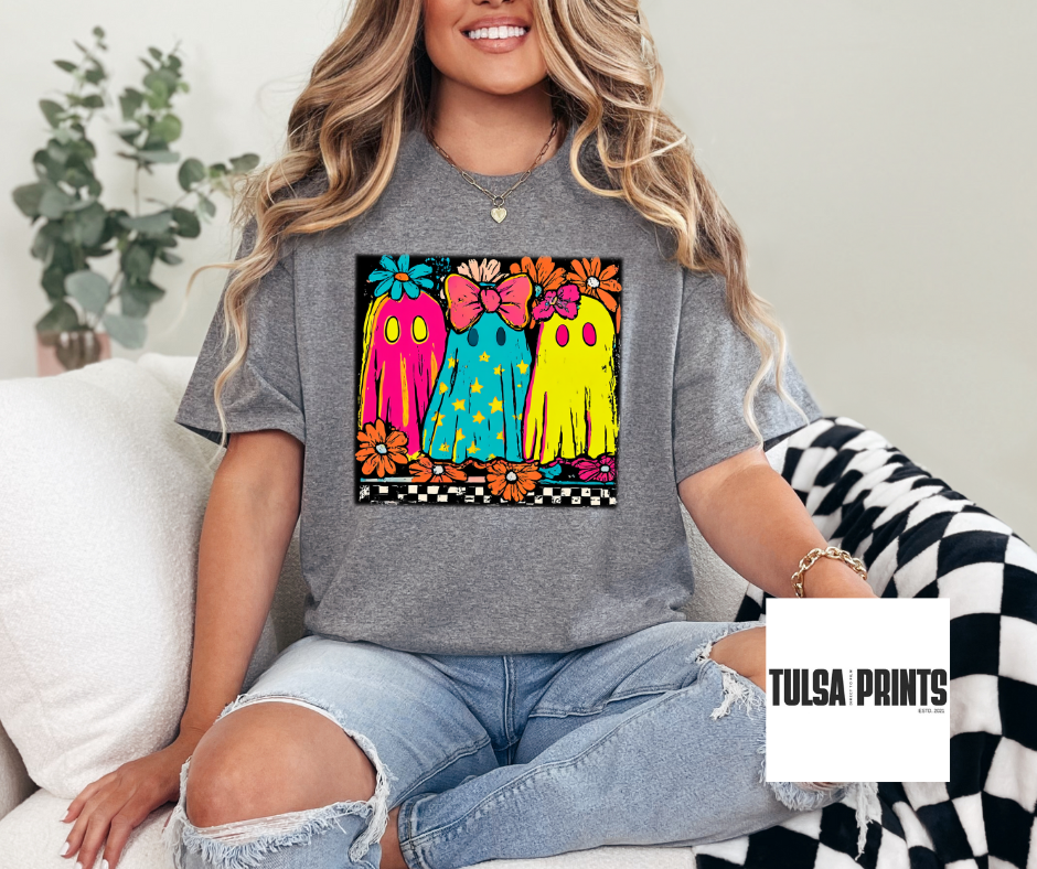 DTF NEON FLORAL GHOST TRANSFER – Tulsa DTF Prints