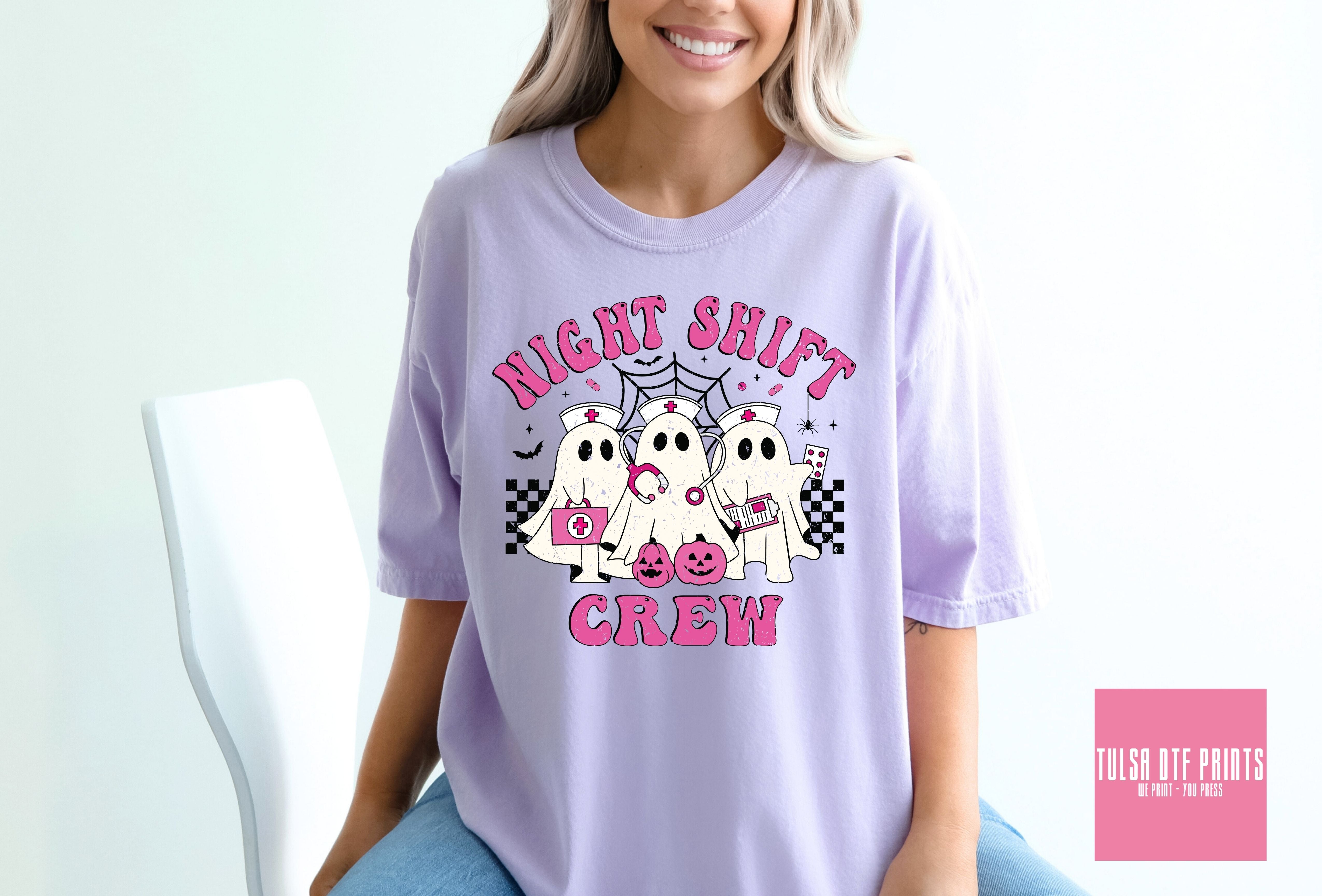 DTF NIGHT SHIFT CREW NURSE GHOSTS TRANSFER – Tulsa DTF Prints