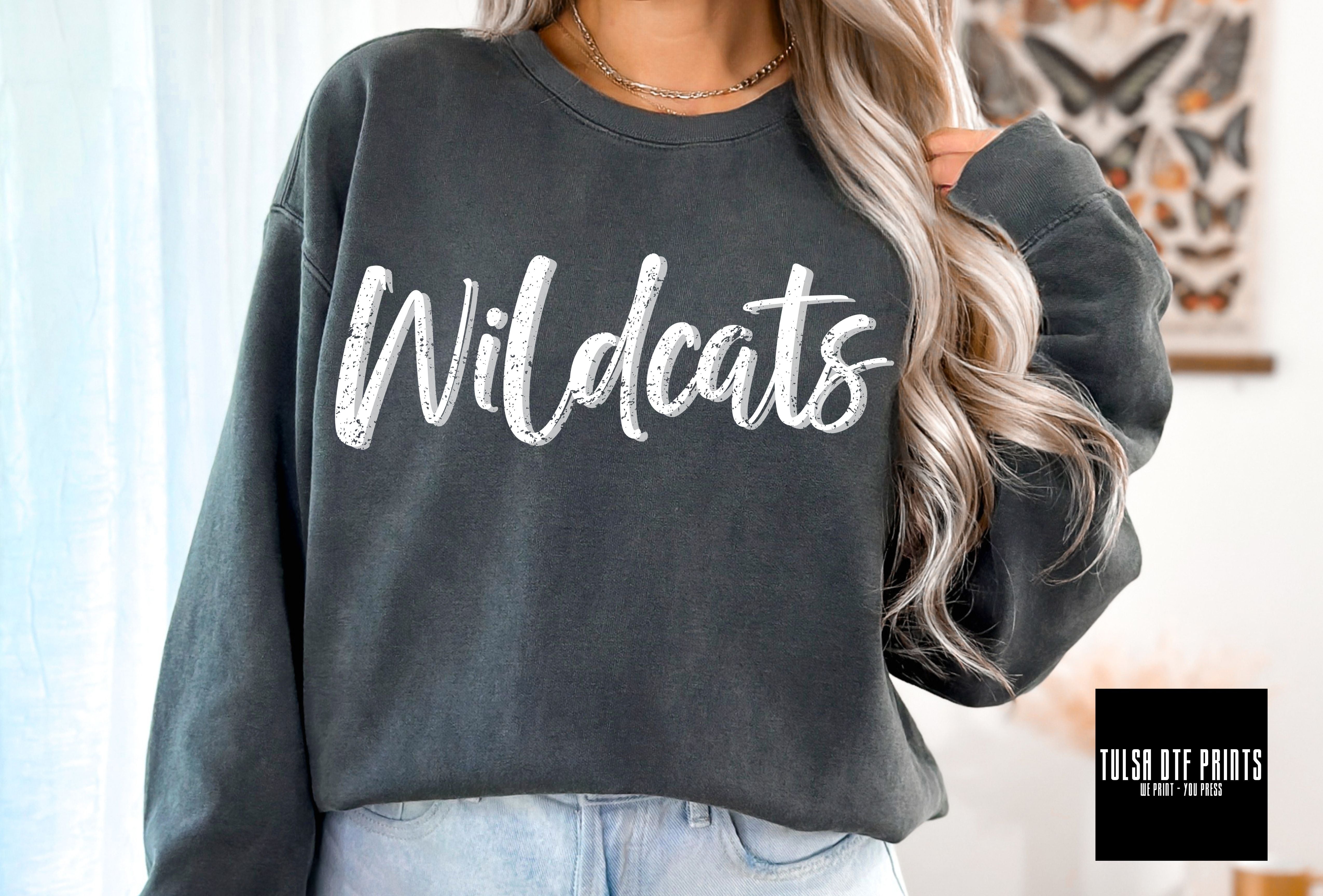 DTF WILDCATS CURSIVE SHADOW GAME DAY TRANSFER – Tulsa DTF Prints