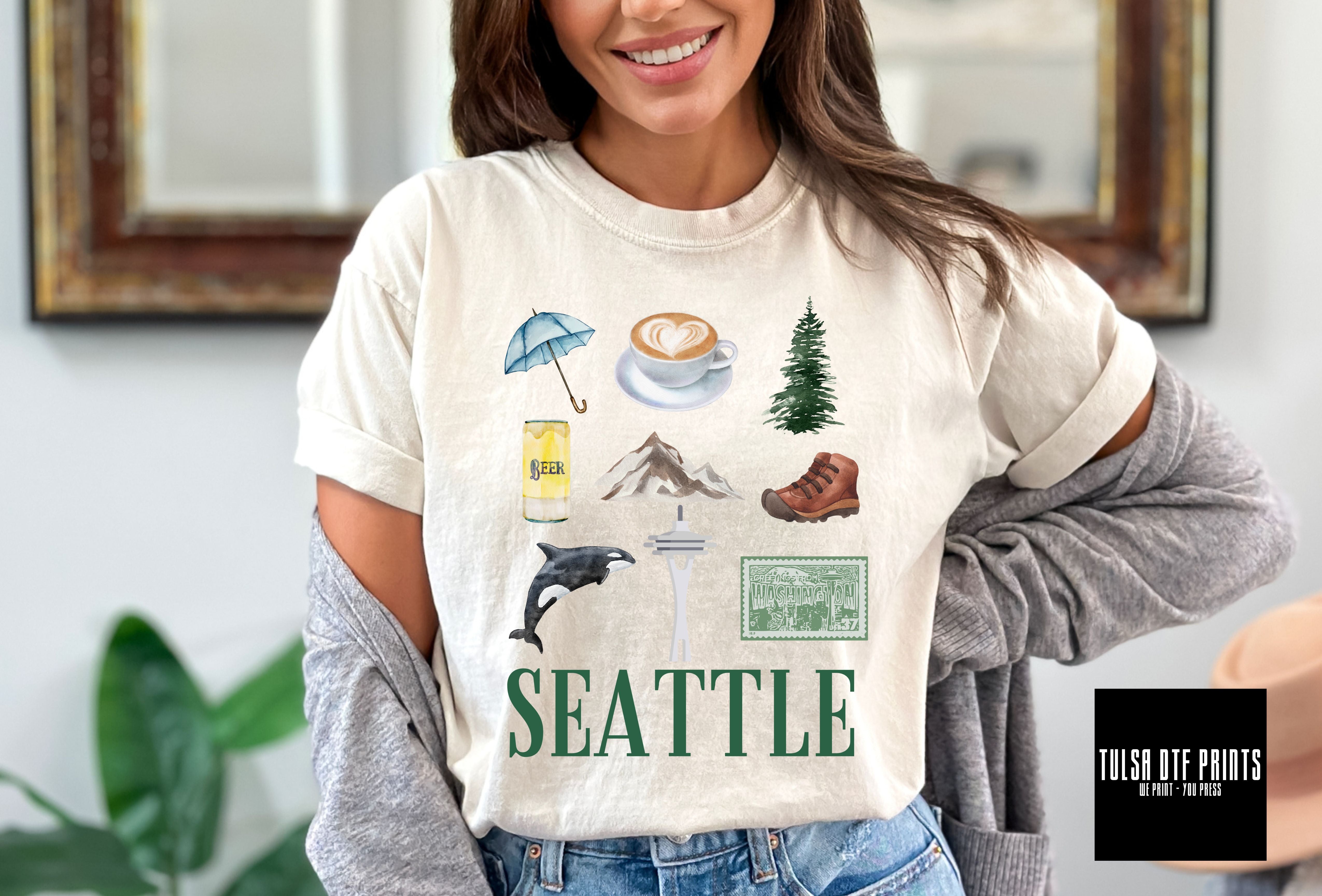 DTF SEATTLE COLLAGE TRANSFER – Tulsa DTF Prints