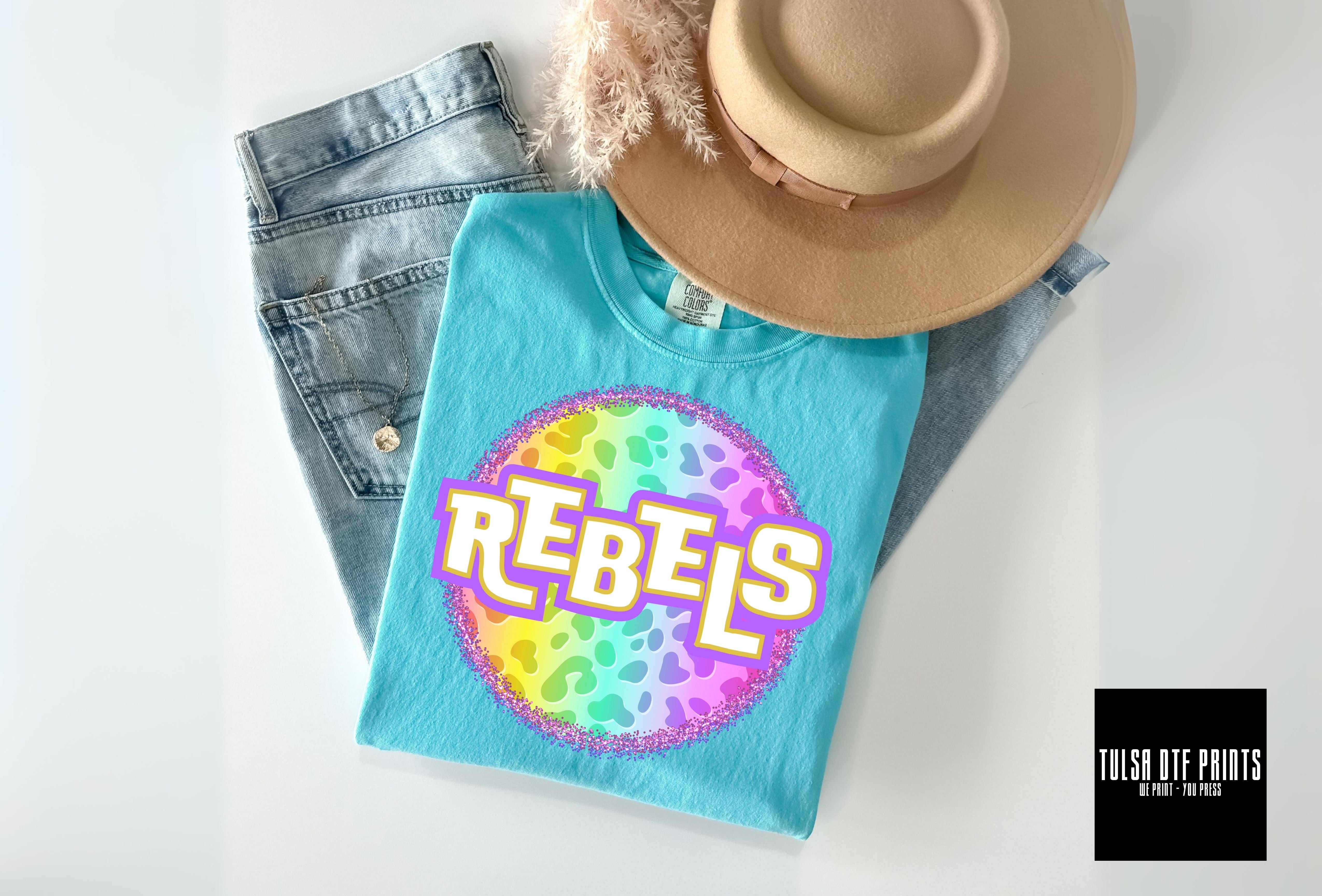 DTF REBELS BRIGHT NEON LEO MASCOT TRANSFER – Tulsa DTF Prints