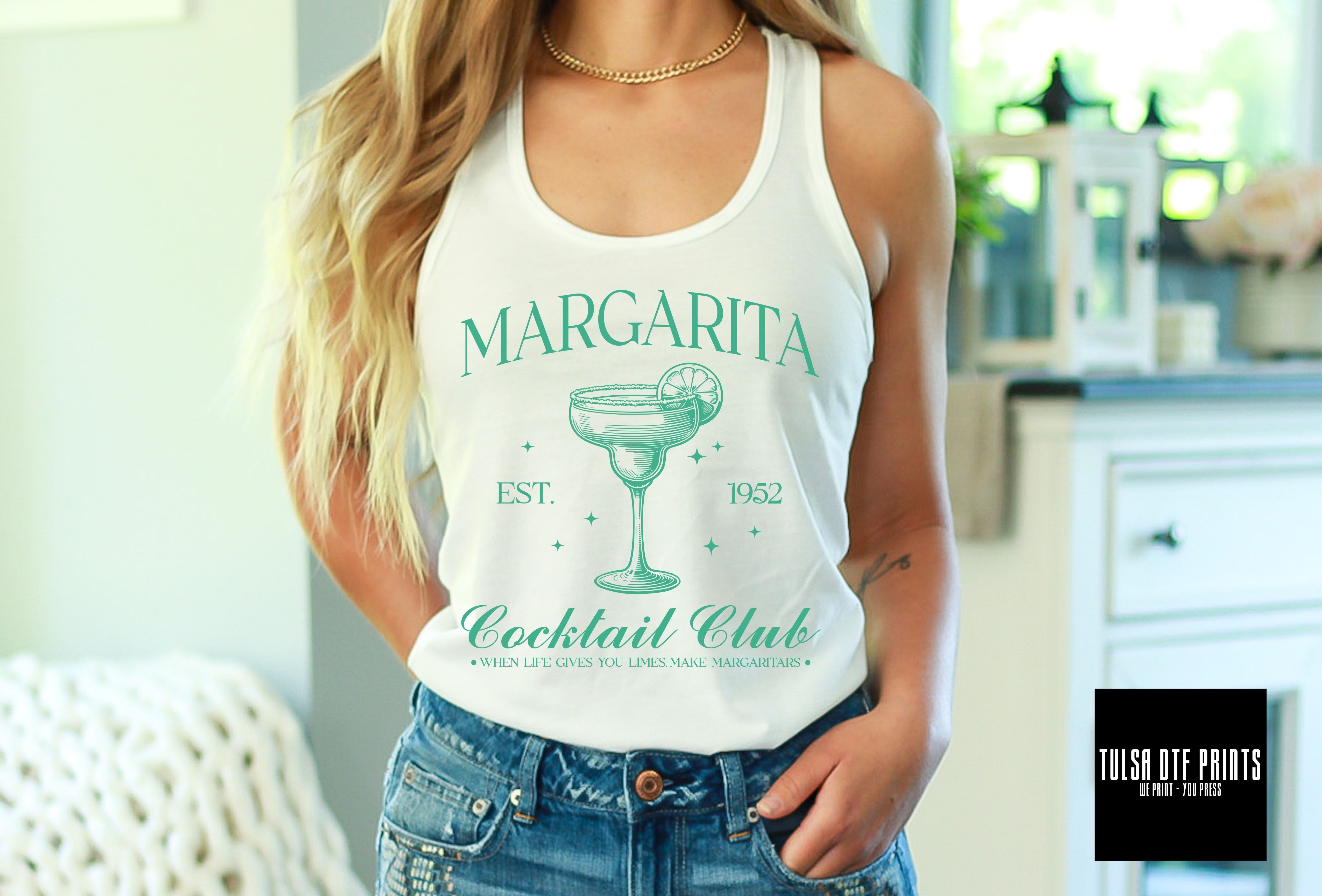 DTF RETRO MARGARITA COCKTAIL CLUB TRANSFER – Tulsa DTF Prints