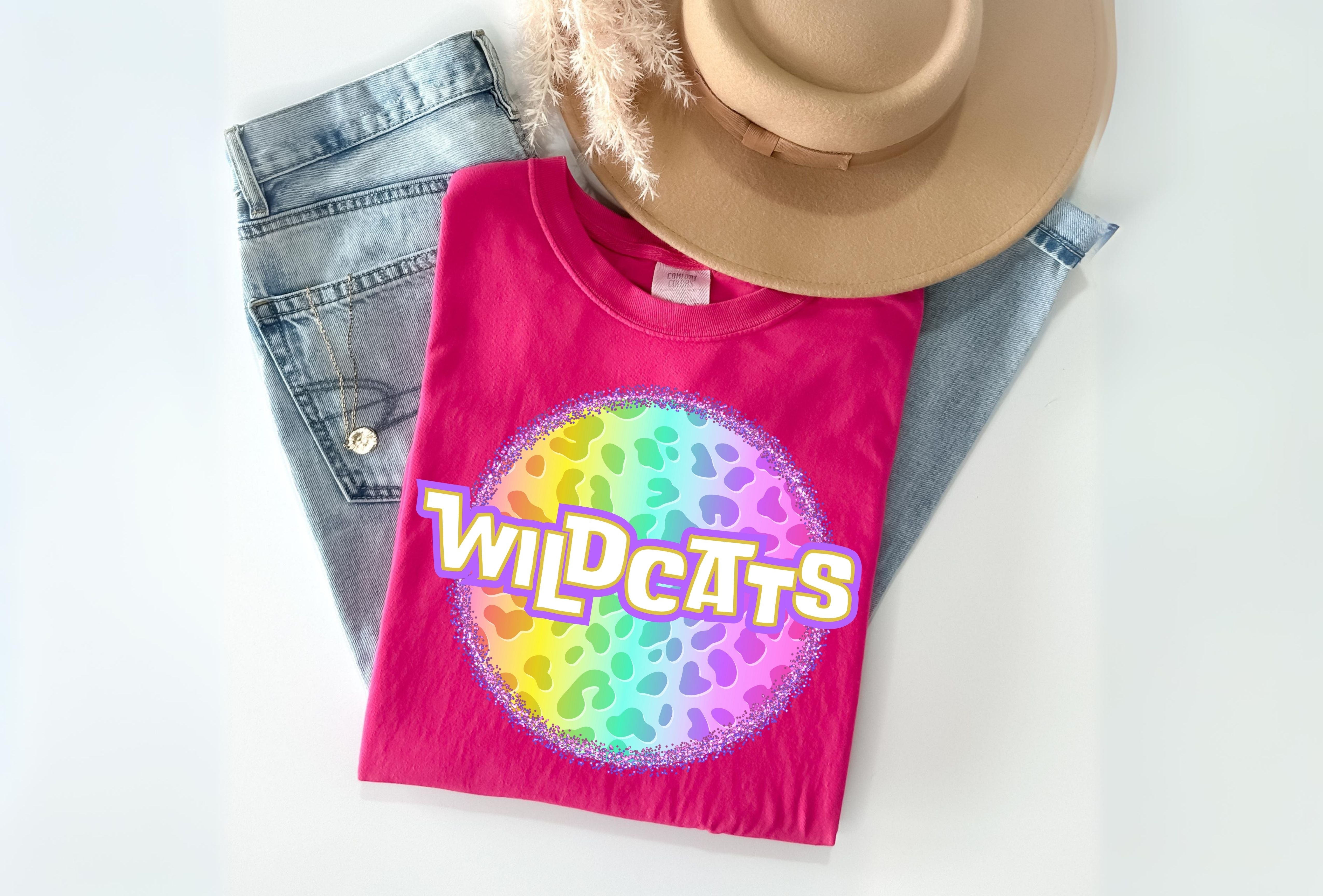 DTF WILDCATS BRIGHT NEON LEO MASCOT TRANSFER – Tulsa DTF Prints