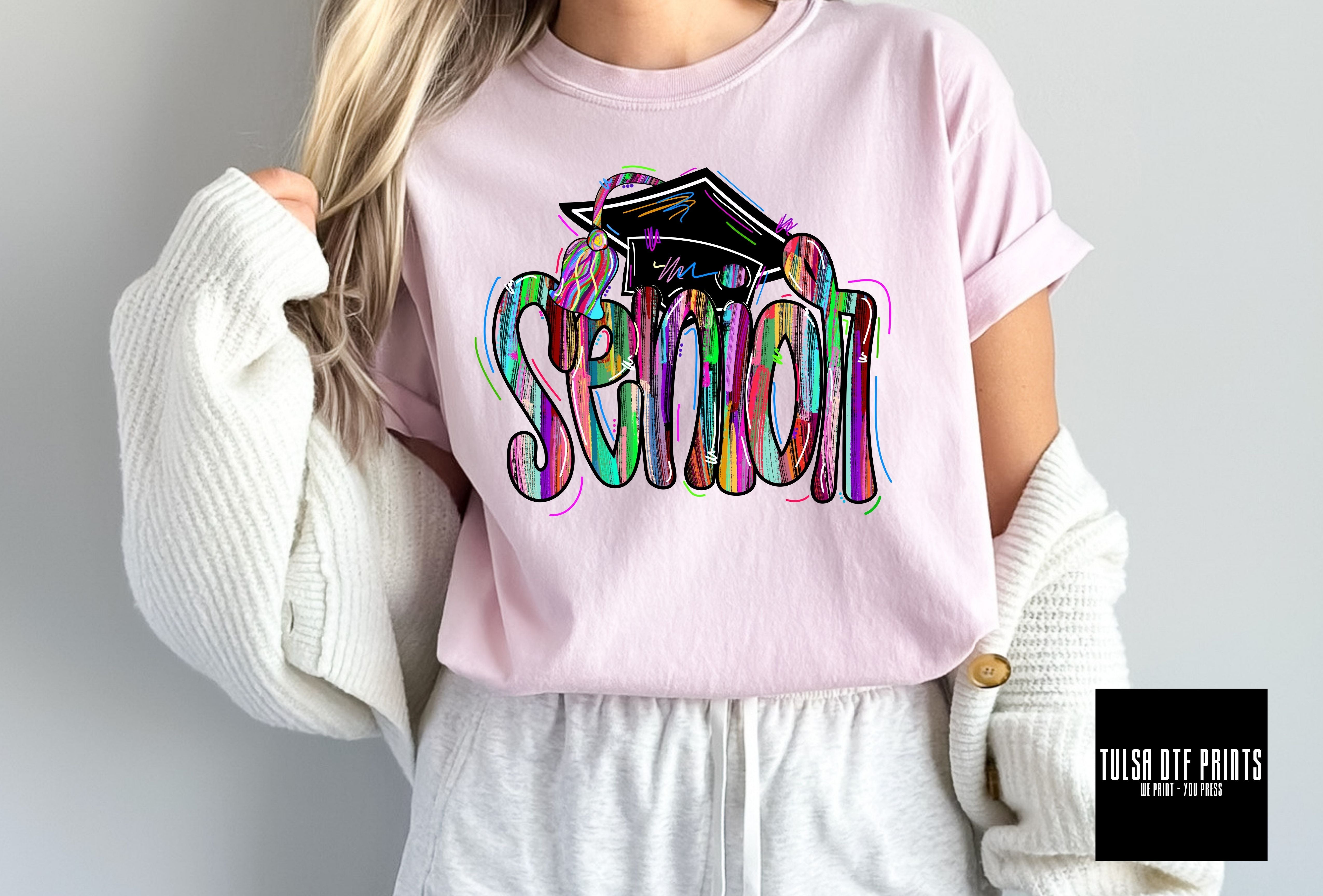 DTF SENIOR COLORFUL GRADUATION CAP TRANSFER – Tulsa DTF Prints