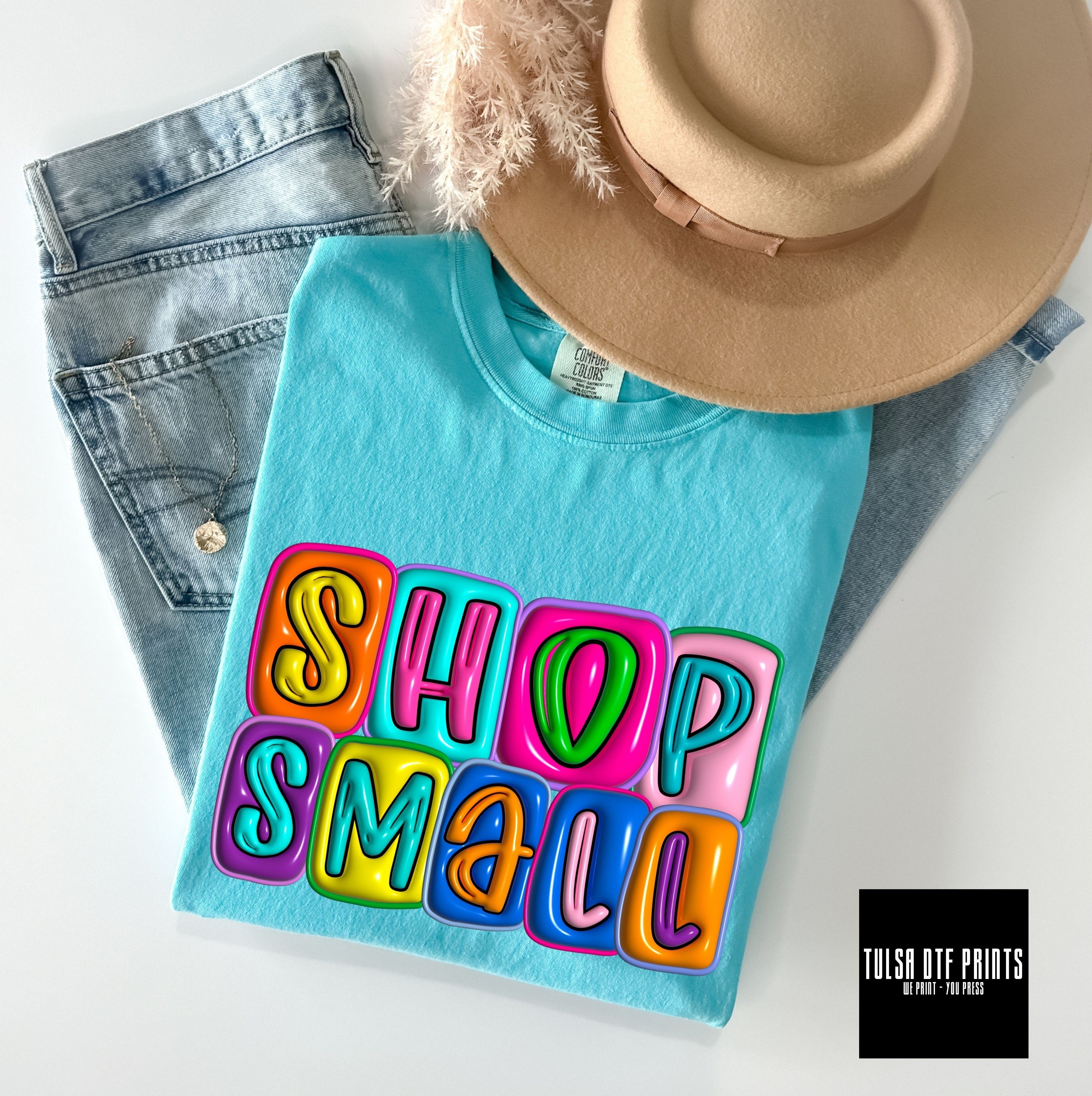 DTF SHOP SMALL 3D INFLATED LETTERS TRANSFER – Tulsa DTF Prints