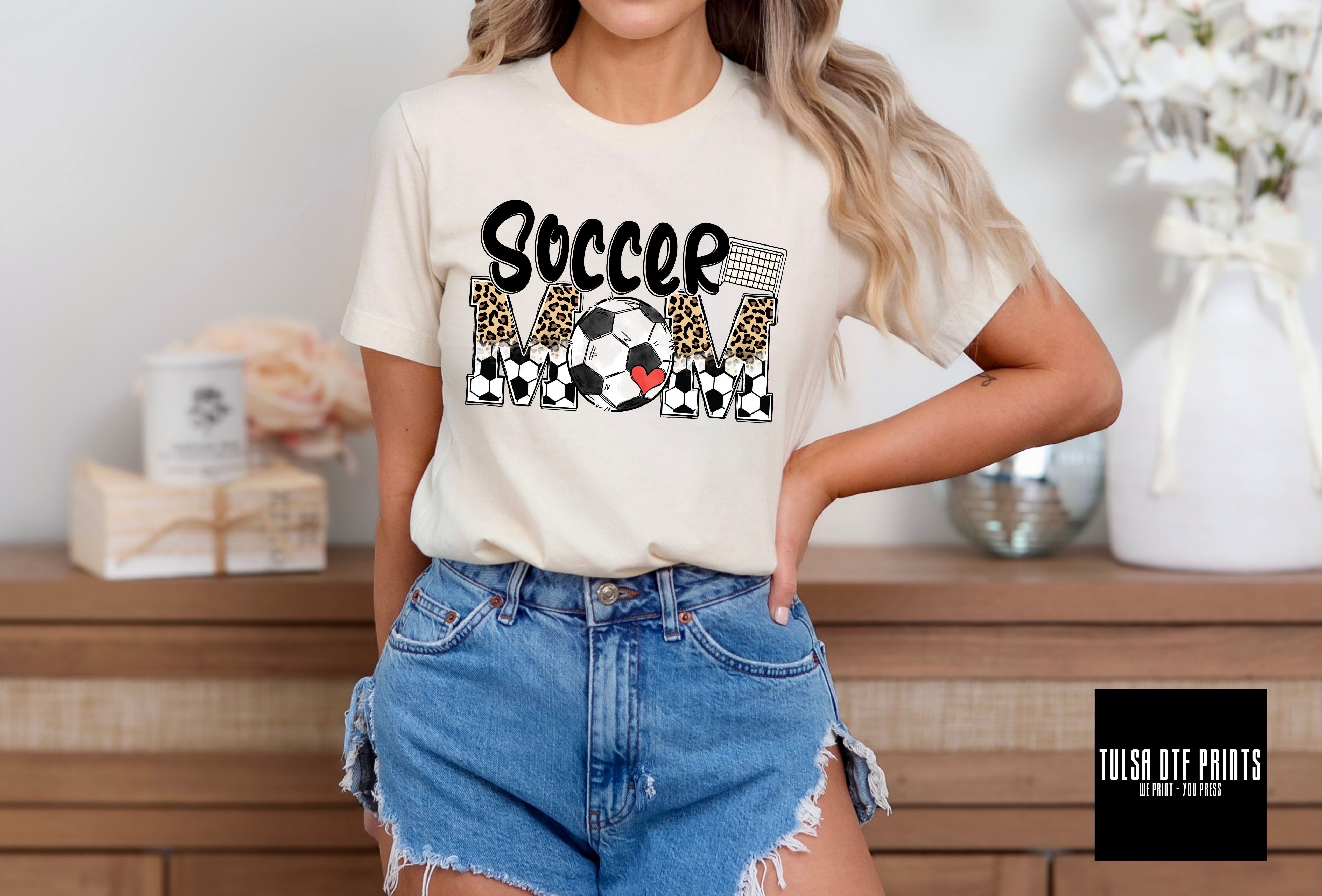 DTF SOCCER MOM CURSIVE LEO TRANSFER – Tulsa DTF Prints