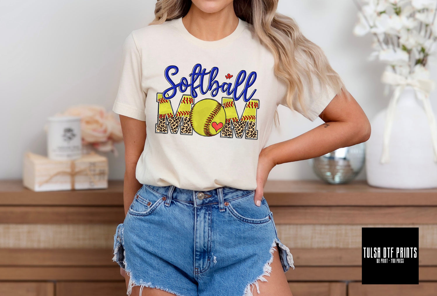 DTF SOFTBALL MOM CURSIVE LEO TRANSFER – Tulsa DTF Prints