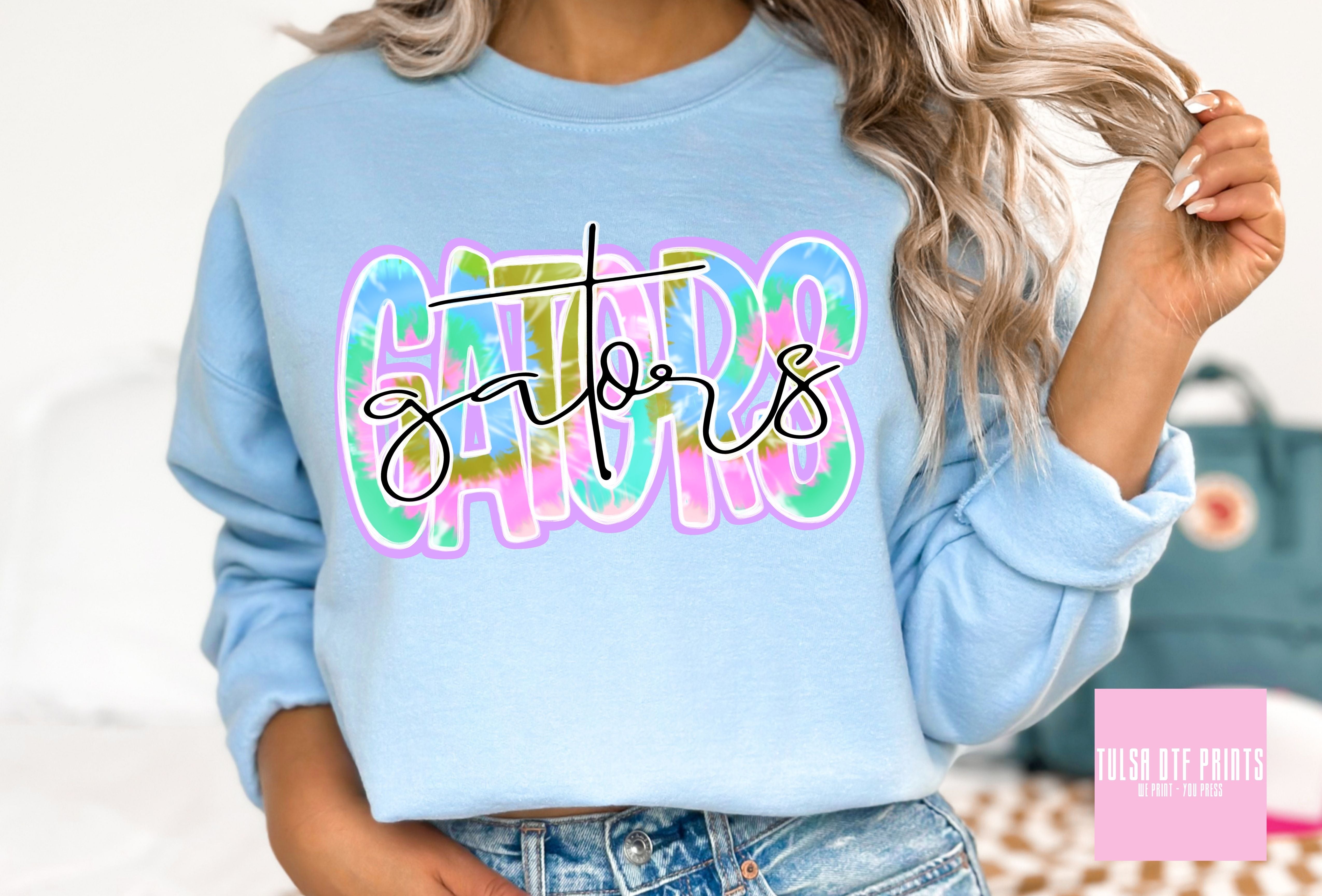 DTF GATORS TIE DYE GAME DAY MASCOT TRANSFER – Tulsa DTF Prints