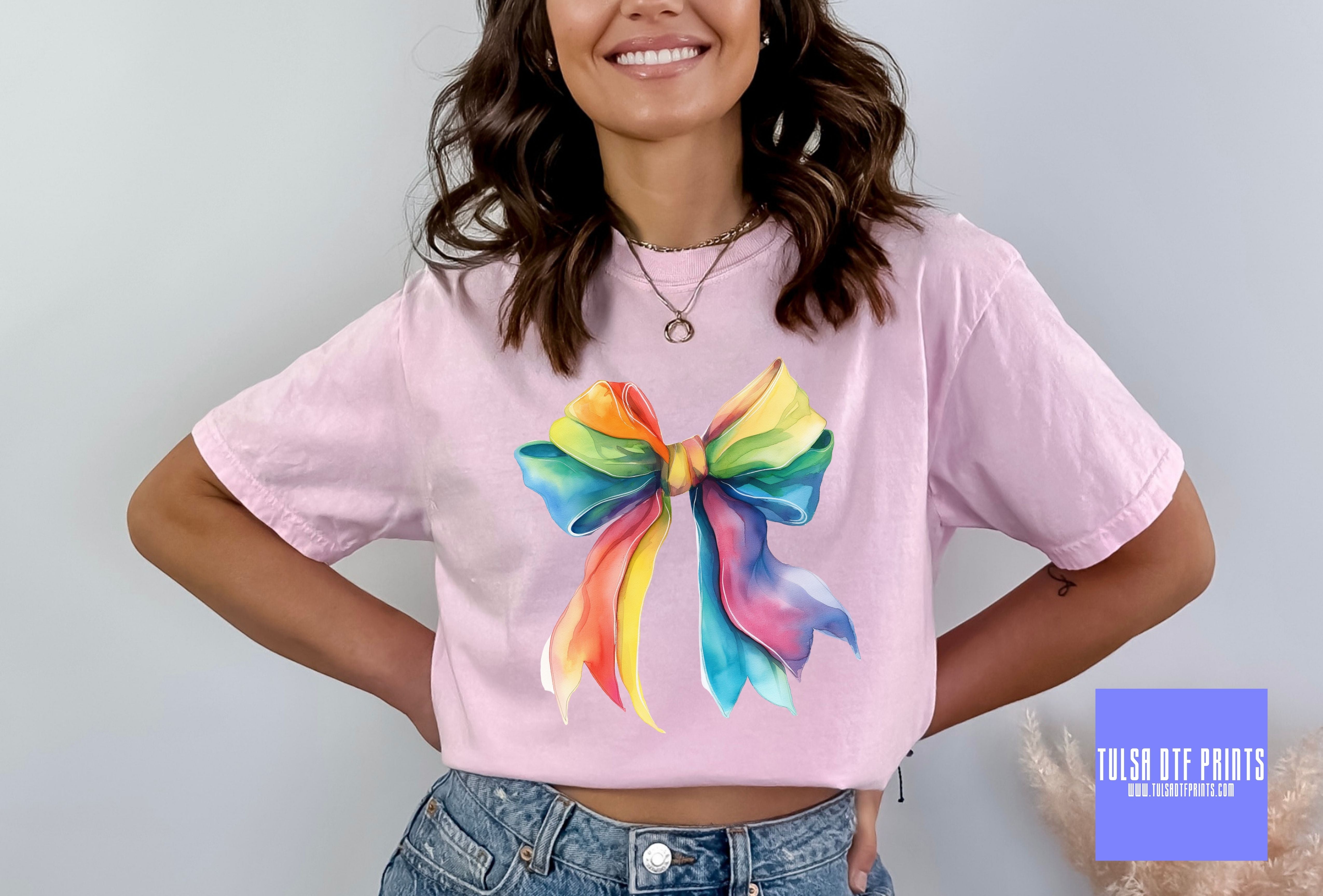 DTF RAINBOW BOW TRANSFER – Tulsa DTF Prints