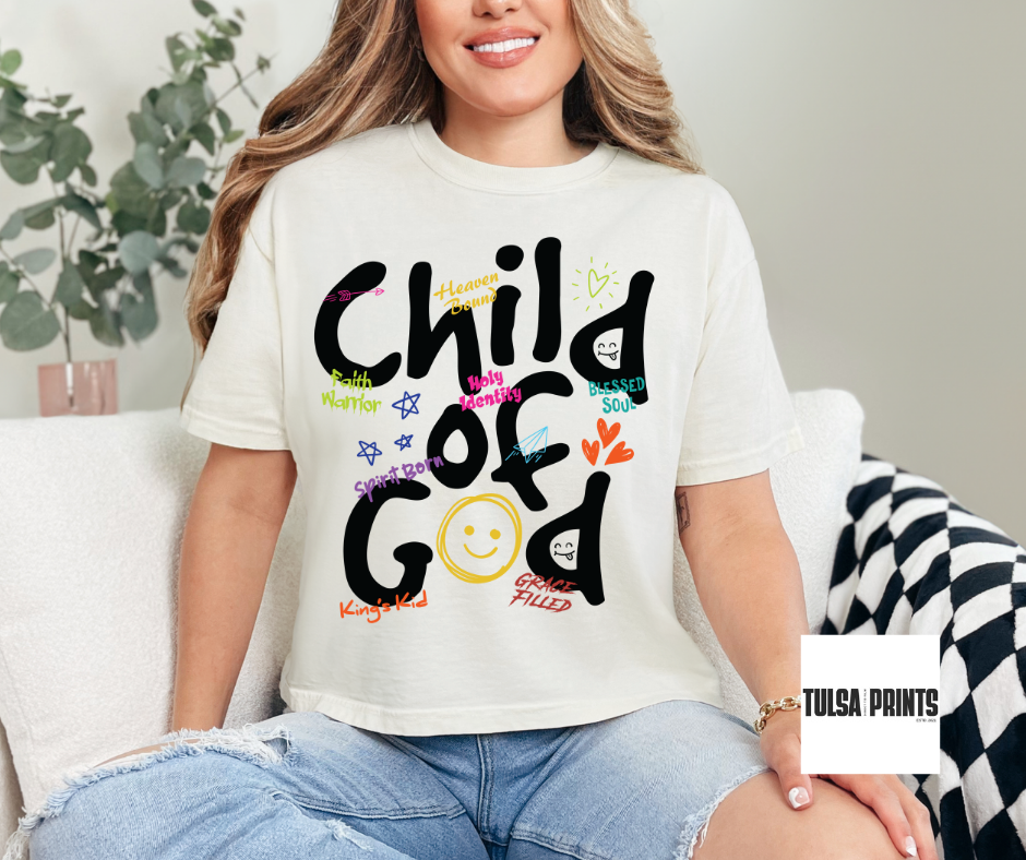 DTF CHILD OF GOD SMILEY TRANSFER – Tulsa DTF Prints