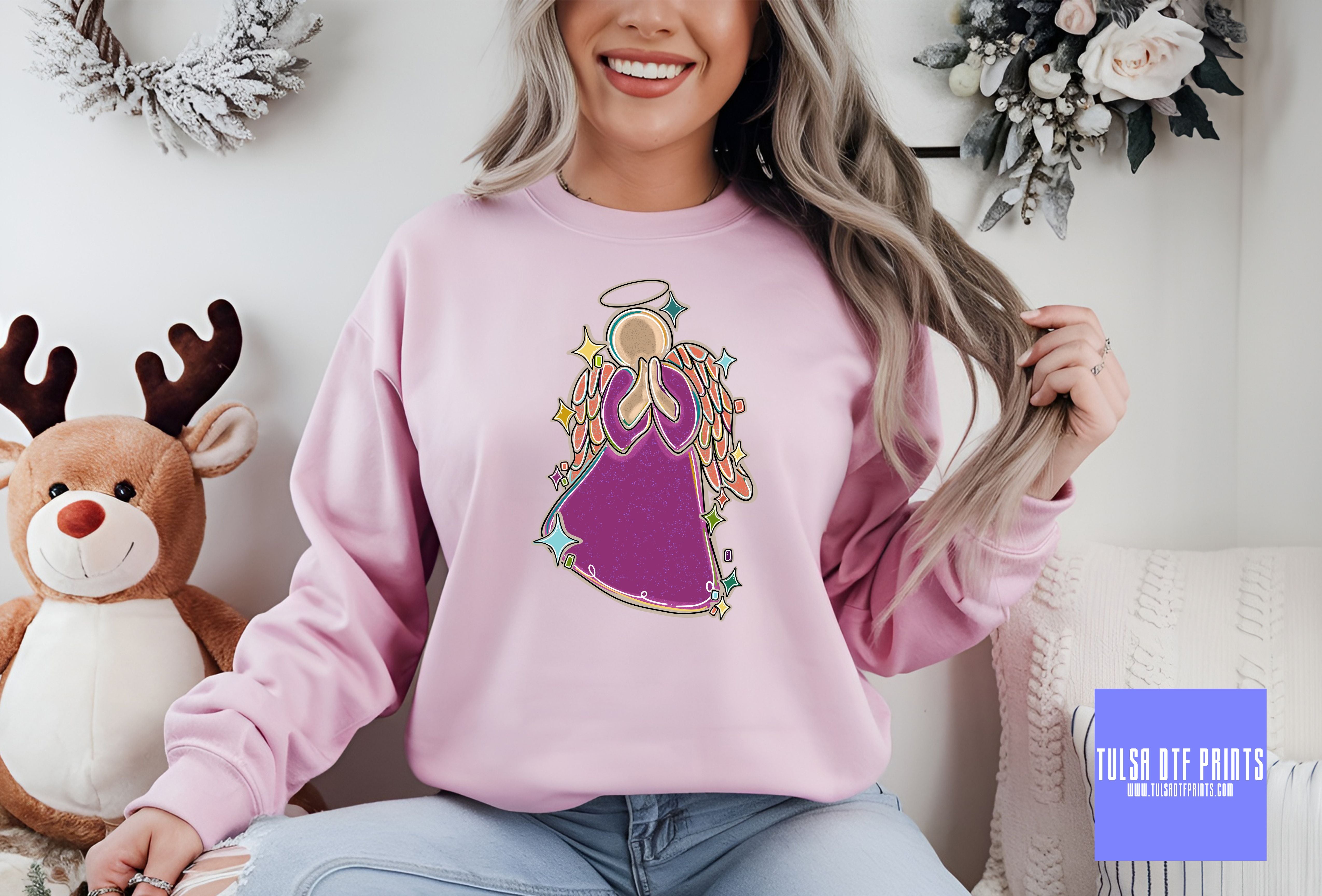 DTF ANGEL WITH STARS (3 COLORS AVAILABLE) TRANSFER – Tulsa DTF Prints