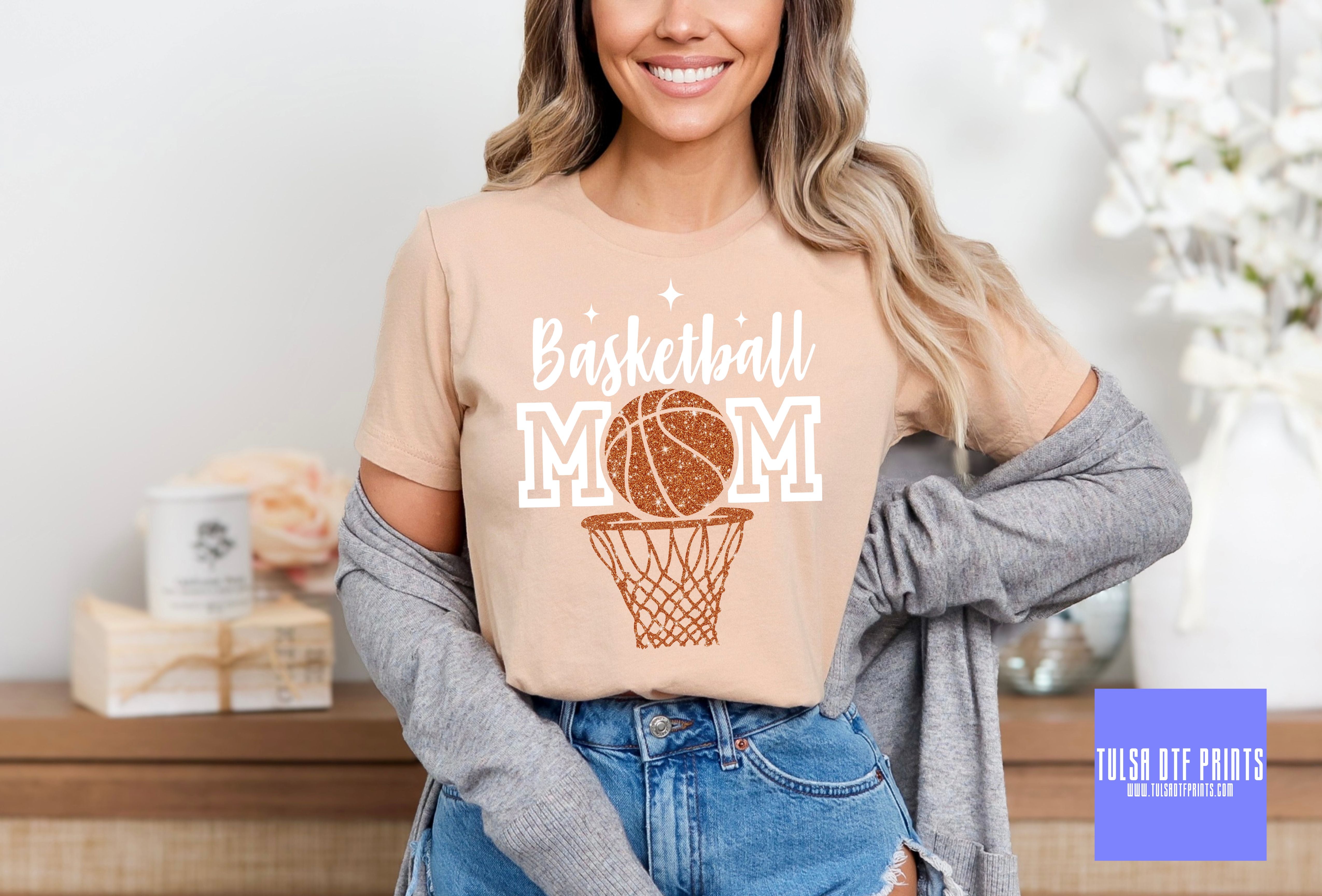 DTF BASKETBALL MOM FAUX ORANGE GLITTER TRANSFER – Tulsa DTF Prints