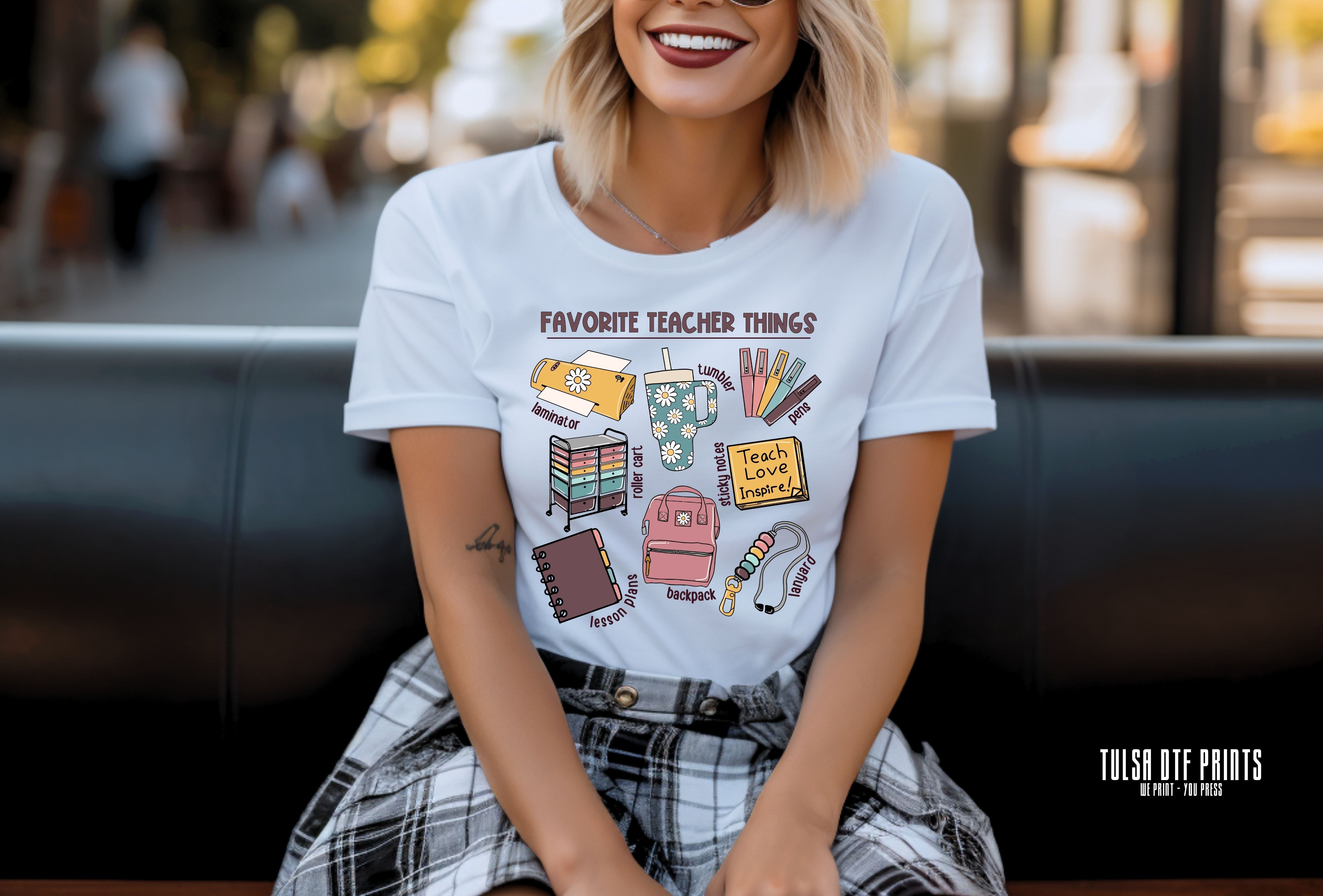DTF FAVORITE TEACHER THINGS TRANSFER – Tulsa DTF Prints
