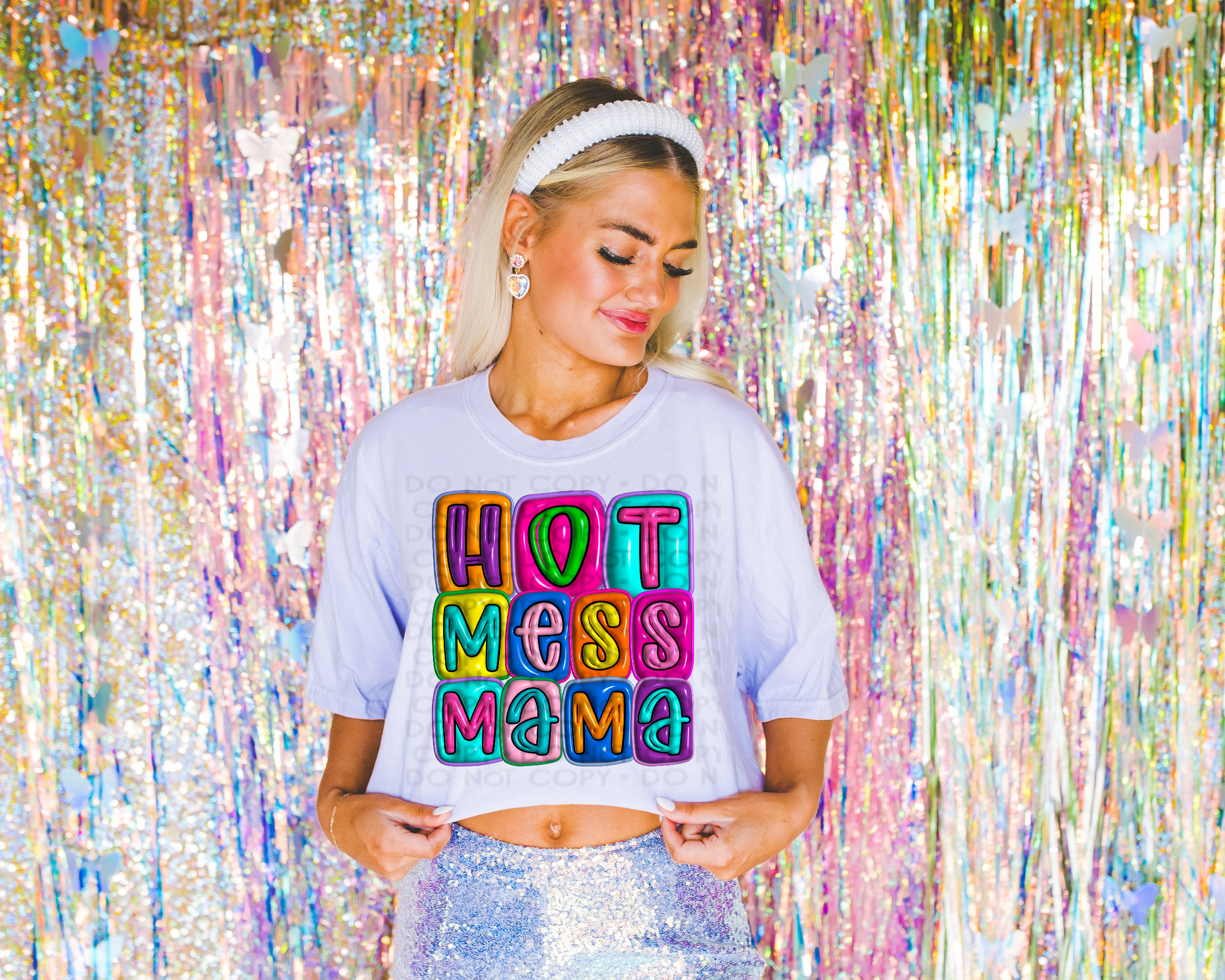 DTF HOT MESS MAMA 3D INFLATED LETTERS TRANSFER – Tulsa DTF Prints