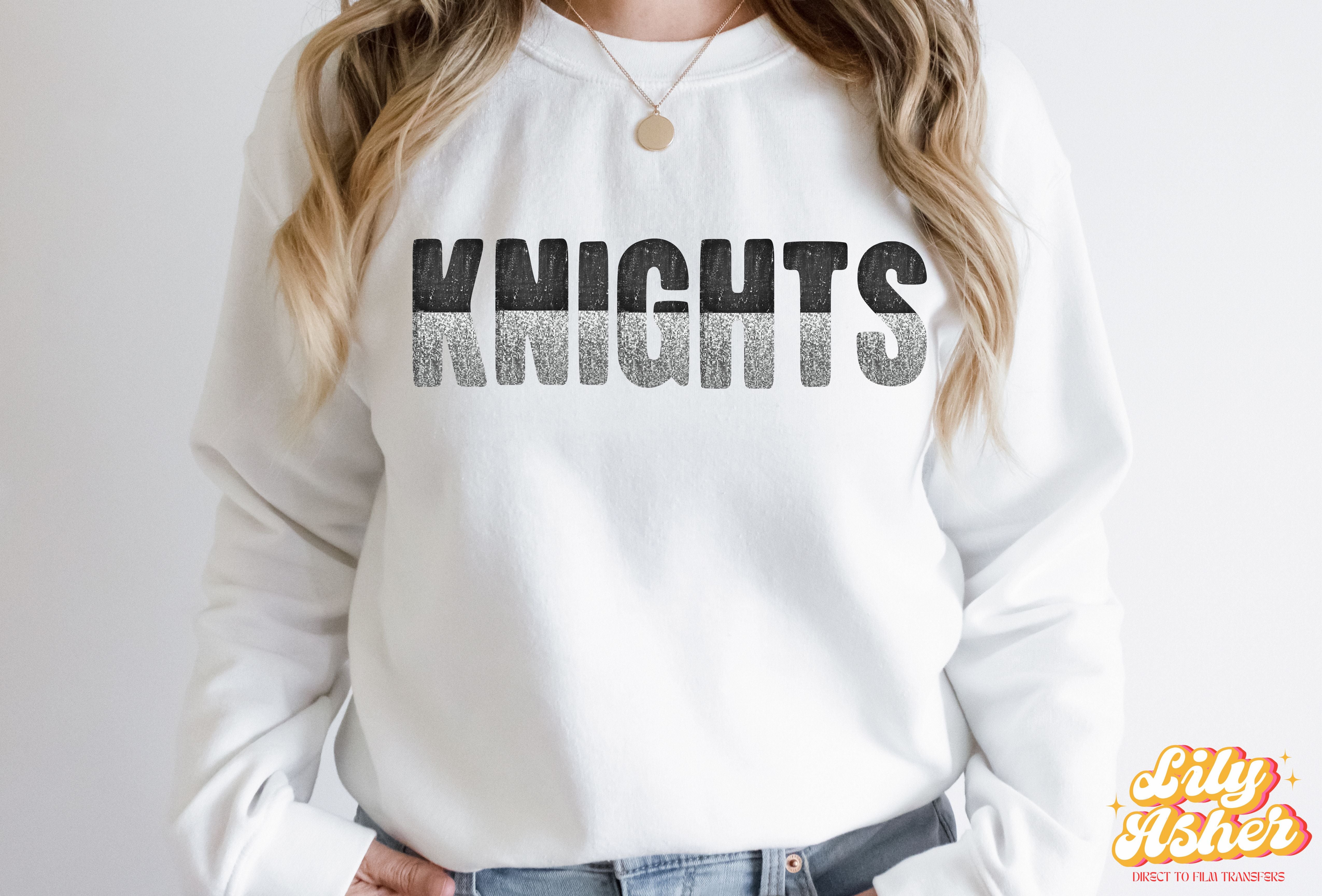 DTF KNIGHTS BLACK/SILVER GAME DAY SPLIT DESIGN TRANSFER – Tulsa DTF Prints