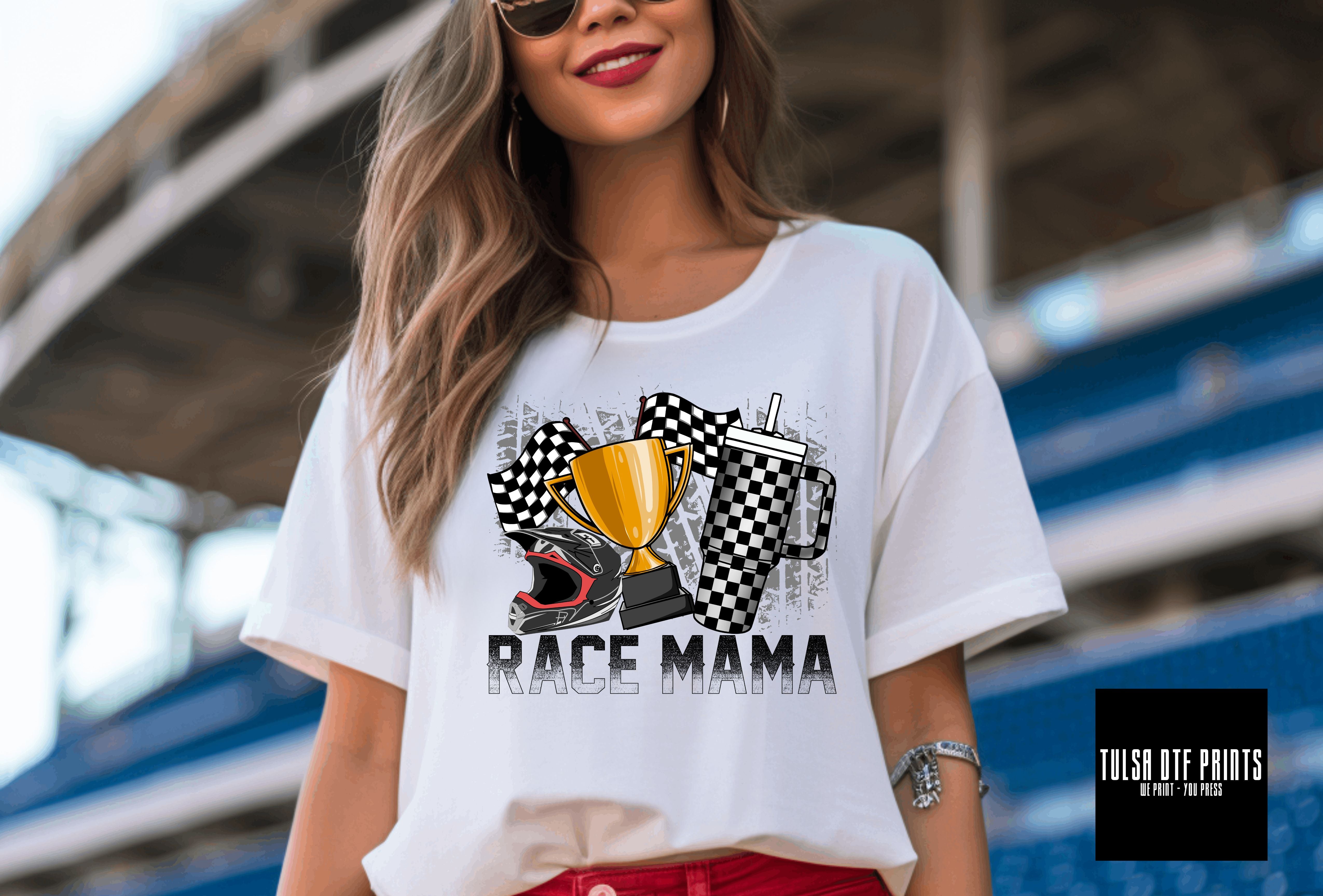 DTF RACE MAMA RETRO DESIGN TRANSFER – Tulsa DTF Prints