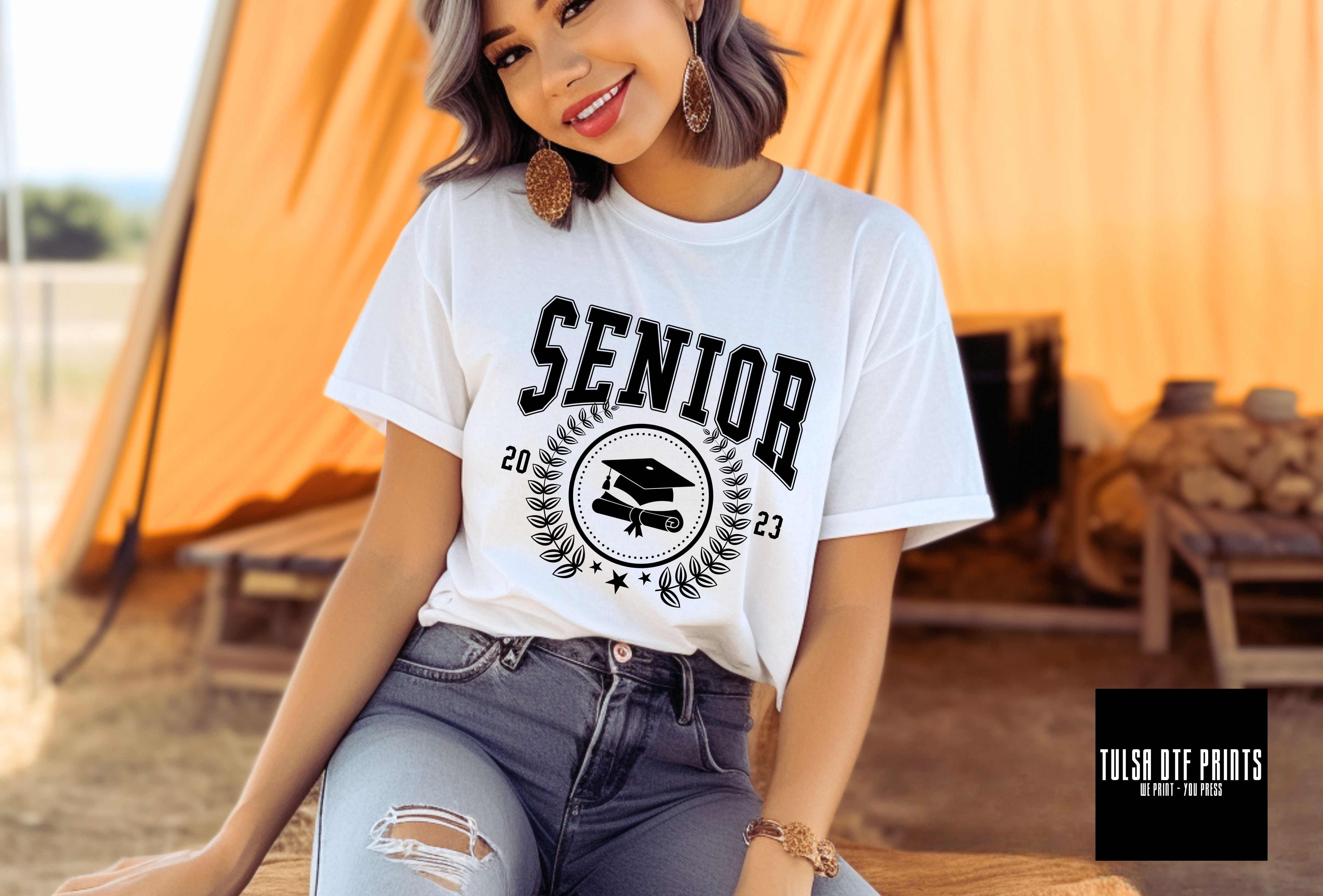 DTF SENIOR 2023 RETRO TEXT TRANSFER – Tulsa DTF Prints
