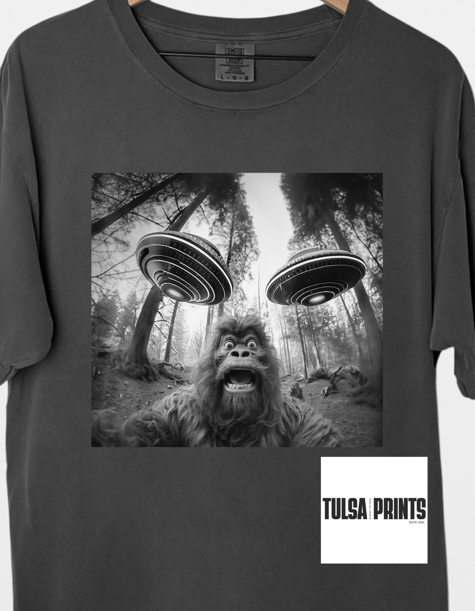 DTF BIG FOOT ALIEN INVASION TRANSFER – Tulsa DTF Prints
