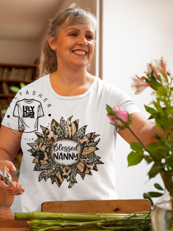 DTF BLESSED NANNY SUNFLOWER TRANSFER – Tulsa DTF Prints